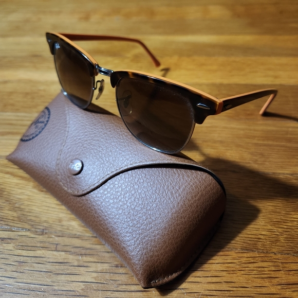 Ray-Ban | Accessories | Retired Rayban Orange Brown Clubmaster ...